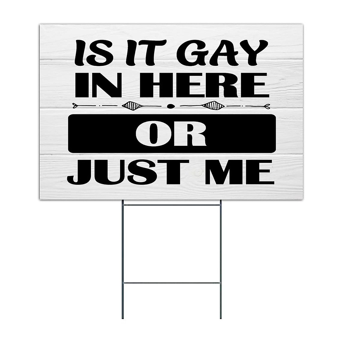 Autravelco is It Gay in Here Or Just Me Yard Sign 12x18 Inch Bisexual Pride Love is Love Personalized Lawn Signs with Stakes for Rent House Lawn Decoration Props