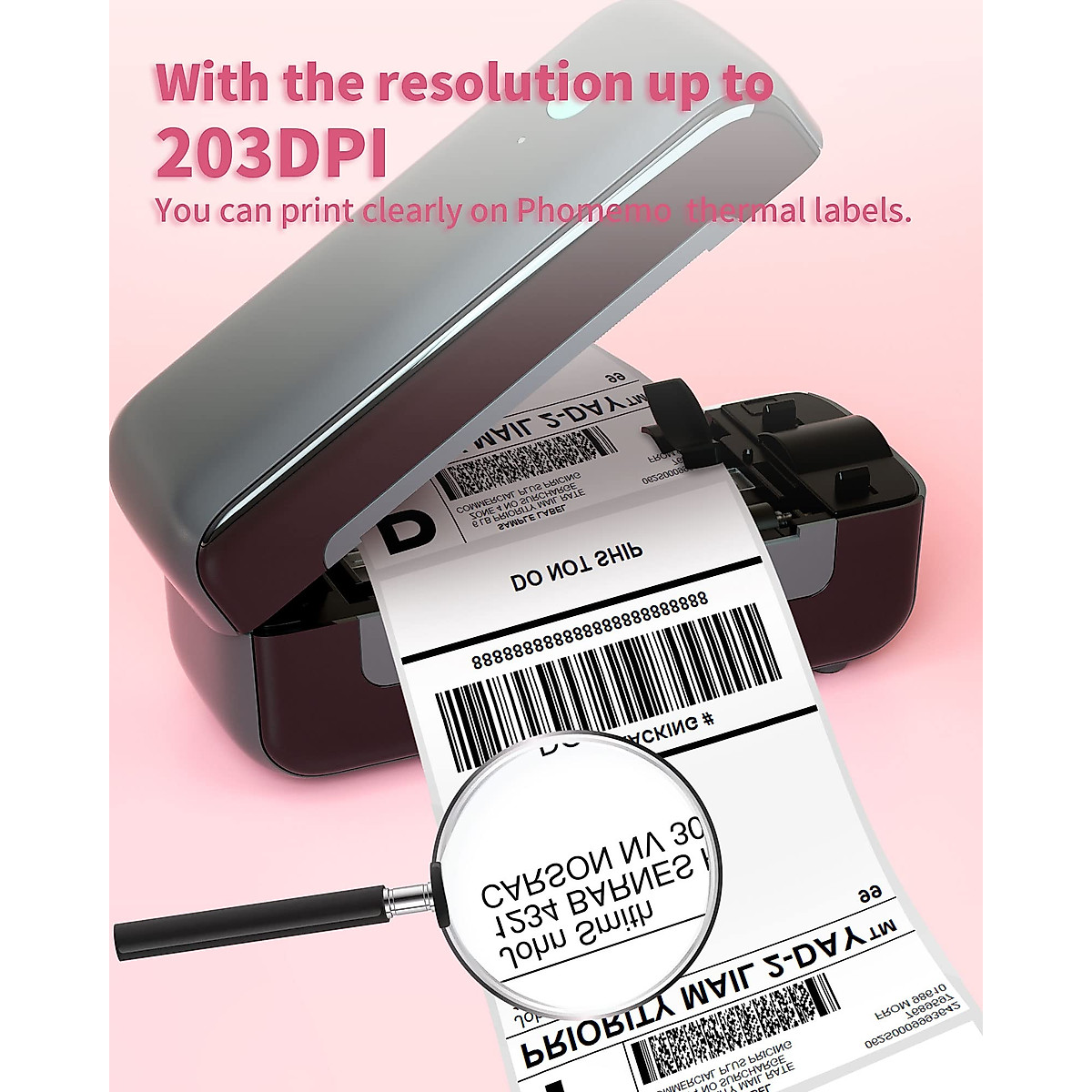 Phomemo Shipping Label Printer, Thermal Printer for Shipping Packages, High Speed 4x6 Label Makers for Small Business, Portable Shipping Supplies Compatible with Amazon, Etsy, Ebay, Shopify, UPS, etc