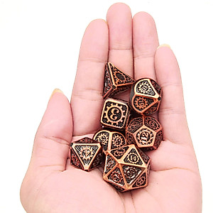 Dungeons and Dragons Dice Set, Metal Polyhedral DND Large Dice Bag Bulk Tower Role Playing Dice