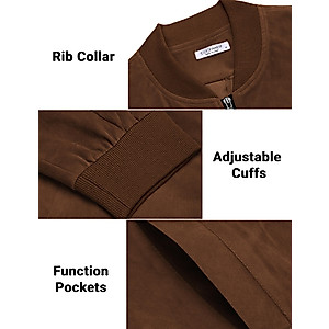 COOFANDY Men's Varsity Baseball Jacket Vintage Suede Faux Leather Trucker Jackets