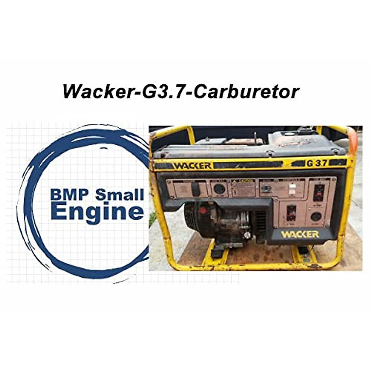 BMotorParts Carburetor Carb for 8HP Wacker Honda Model G3.7 3700 Watt Generator