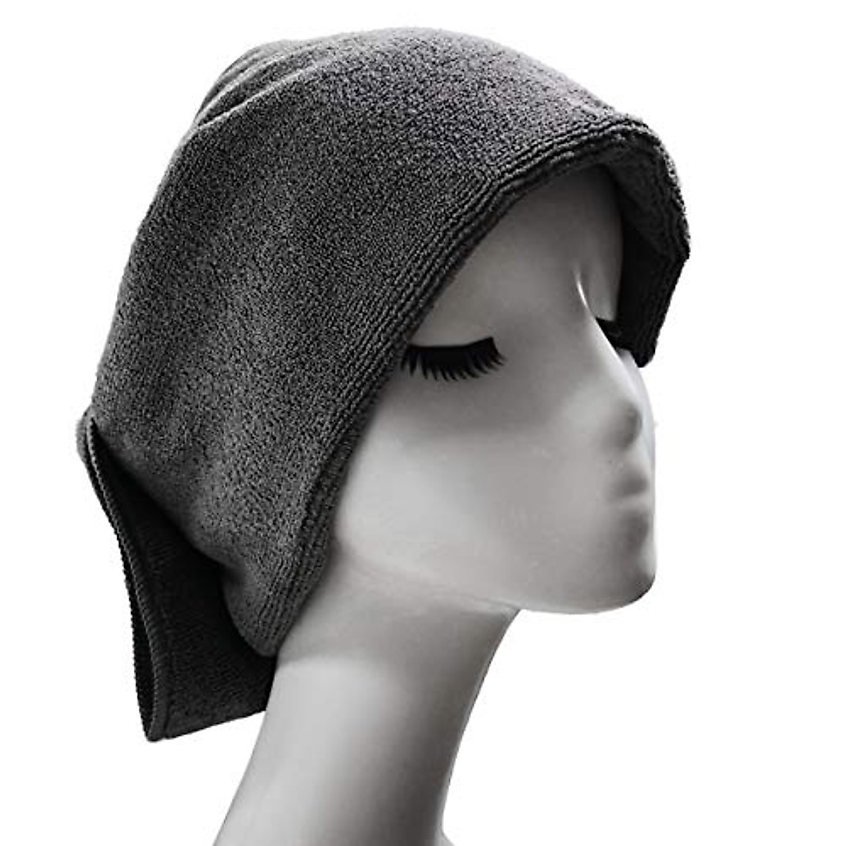 POLYTE Professional Quick Dry Lint Free Microfiber Hair Drying Salon Towel, 16 x 29 in, 8 Pack (Dark Gray)