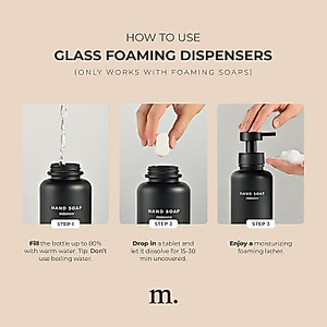 MaisoNovo 4-Pack Mix Scent Foaming Hand Soap Tablets - Black Glass Black Pumps x 2
