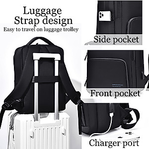 Kamlui Laptop Backpack for Men Black with Laptop Compartment Computer Case Laptop Bag