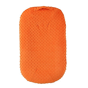 Removable Slipcover for Newborn Lounger, Super Soft Premium Minky Baby Lounger Cover Fit for 29 x 17 x 4 inches Infant Padded Lounger, Ultra Comfortable, Safe for Babies (Orange)