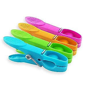 Colorful Plastic Clothespins, Heavy Duty Laundry Clothes Pins Clips with Springs, Air-Drying Clothing Pin Set(24 Pack)