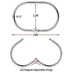 EVOOKA Shower Curtain Hooks Rings,24 Pcs Rustproof Metal Shower Hooks for Shower Curtain,Glide Smoothly Oval Shower Rings for Curtain,Shower Curtain Rings for Bathroom Shower Rod（Silver）