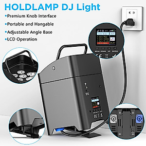 Battery Powered Uplights Rechargeable Par Can 6x18W RGBWA+UV led uplight 9600 mAh Remote/APP/DMX512 Control Stage Lights Uplighting Indoor for Wedding DJ Church Chrismas Dance