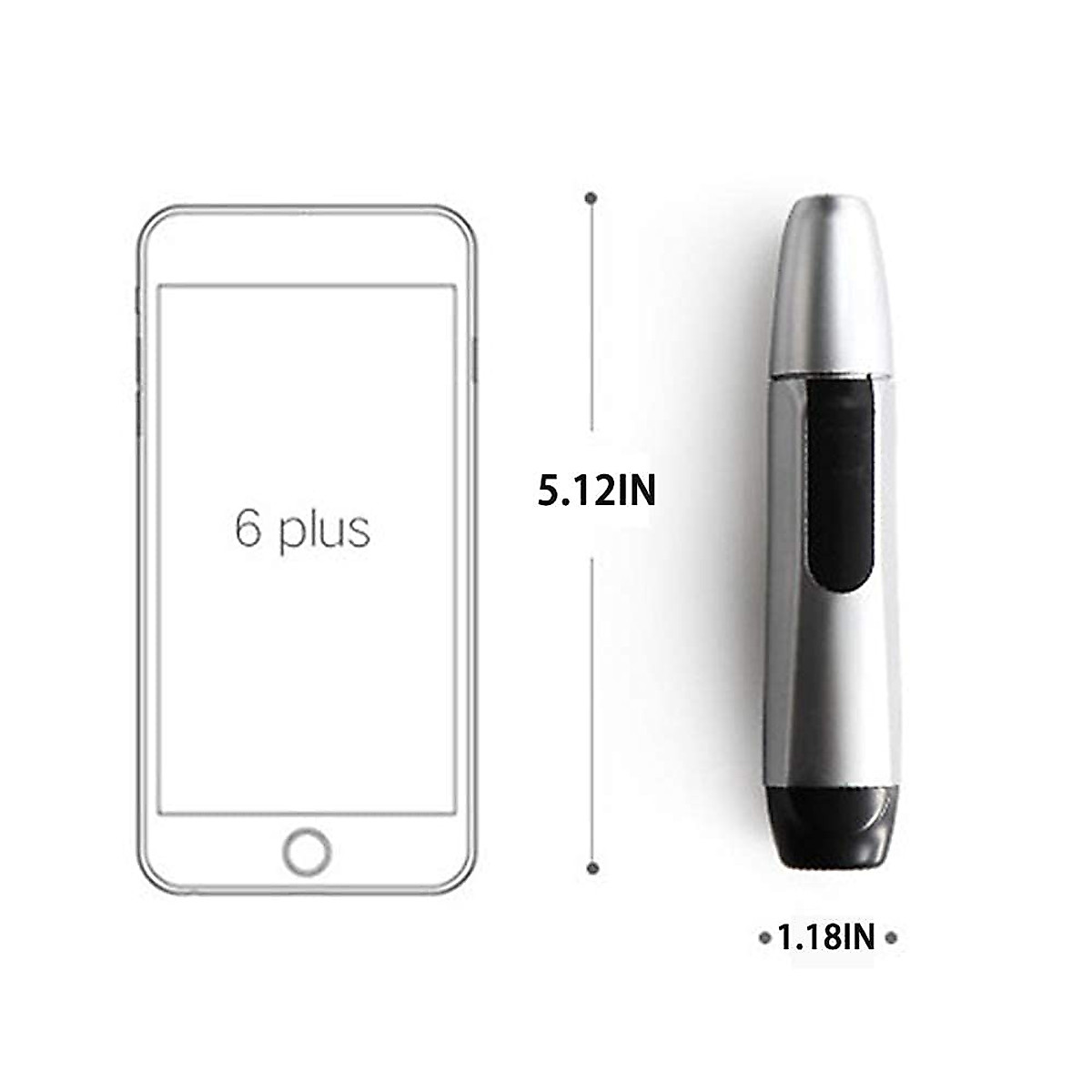 MICPANG Nose Hair Trimmer for Men and Women Ear and Nose Hair Clipper Professional Painless Eyebrow and Facial Hair Trimmer Battery-Operated with Washable Head