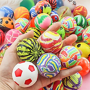 REBABA 1 Piece Bouncy Ball, Funny Colorful High Bouncing Balls for Game Prizes, Birthday Gift, Party Favors and Vending Machines