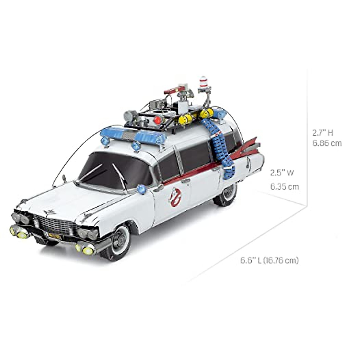 Fascinations Metal Earth Premium Series Ecto-1 Ghostbusters 3D Metal Model Kit Bundle with Tweezers