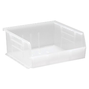Quantum QUS235CL Clear Ultra Stack and Hang Bin, 10-7/8" x 11" x 5" Size (Pack of 6)