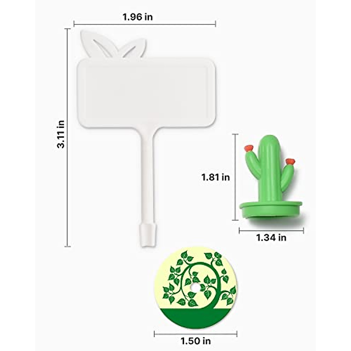 iDOO Hydroponics Garden Kit with 50pcs Plant Labels, 102pcs Seed Pot Stickers, 6pcs Cactus Covers