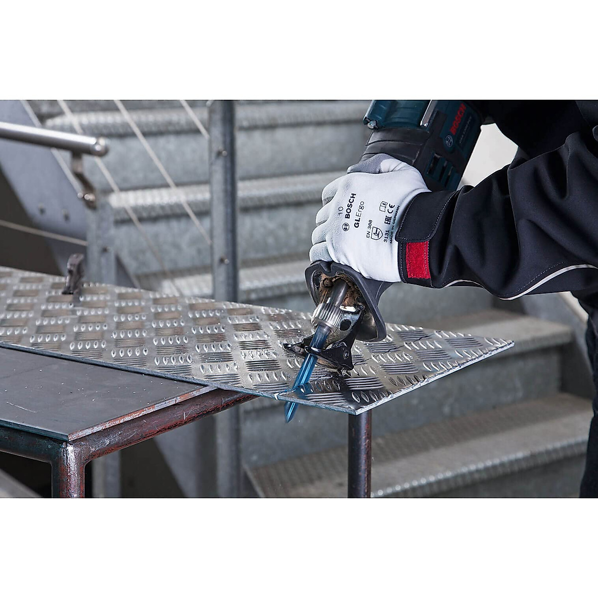 Bosch Professional 10 Pieces Reciprocating Saw Blade S 922 EHM Endurance for Stainless Steel (for Stainless Steel, 150 x 19 x 1 mm, Accessories for reciprocating saws)