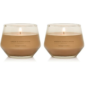 Yankee Candle Studio Medium Candle, Amber & Sandalwood, 10 oz (Pack of 2)