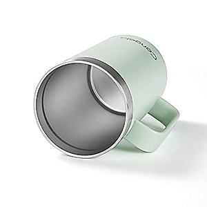 Congela 22oz 2Pack stainless steel insulated coffee mugs with handle, double wall vacuum camping cups set with Tritan lid for hot and cold drinks(Cement+Desert Sage,22oz 2Pack)