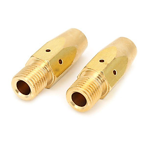 Brass Contact Tip Adapter,169728 Welding Gun MIG Gas Diffuser Replacement Part,for Miller M-25/M-40 and for Hobart MIG(5PCS)