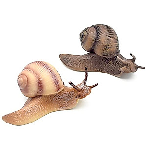 2 Pcs Snail Figurines Snail Model Miniature Snail for Fairy Garden Micro Landscape Decor