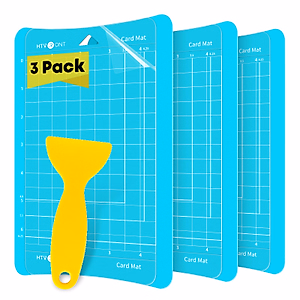 HTVRONT Card Mats for Cricut Joy - 3 Pack Crafting Mat for Cricut Joy Cards, Durable Sticky & Reusabe 4.5x6.5in" Card Cutting Mats with Clear Protective Film, Replacement Accessories for Cricut Joy