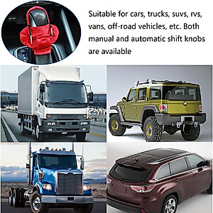 Car Gear Shift Cover,Vivid Gear Shift Knob Hoodie for Car Decorations & Protections,Universal Car Interior Accessories Stick Shift Cover Fits Car Truck SUV (Red)