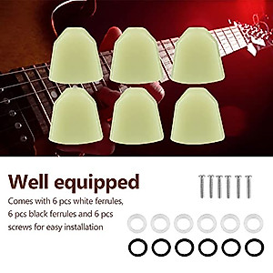 Tuning Peg Button, RiToEasysports 6 PCS/Set Tuning Pegs Machine Heads Acrylic Buttons for Acoustic Electric Guitar(Green)