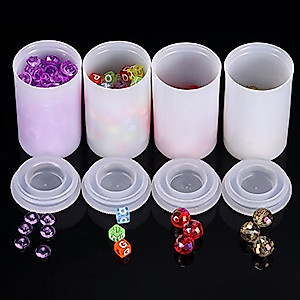 30 Pieces Plastic Film Canister Holder, 35 mm Empty Camera Reel Containers, Storage Containers Case with Lids for Storing Small Accessories, Film, Keys, Coins, Art Beads (White)