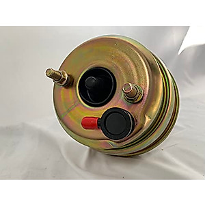 BST BSSP Universal Firewall Mount Power Brake Pedal Assembly w/ 7" Dual Booster & Master Underdash Mount Master Cylinder Disc Kit Standard Cast Iron & Zinc Plated