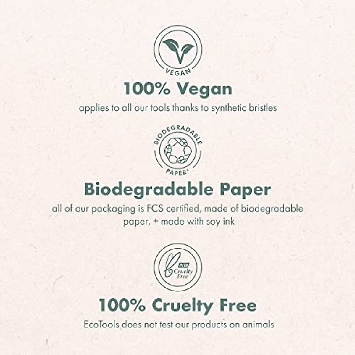 EcoTools New Natural Conceal, Enhance, & Sculpt Trio, Makeup Brushes For Foundation, Concealer, & Brows, Dense, Synthetic Bristles For Sculpting Face, Vegan & Cruelty-Free, 3 Piece Set