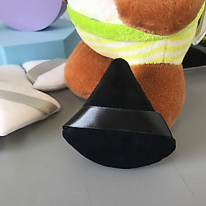 ZAYOIZY 6 Powder Makeup Puffs Cosmetic Powder Puff Cotton Foundation Puffs Soft Triangle Makeup Pads Sponges Black Concealer Puffs for Setting Powder Under Eyes