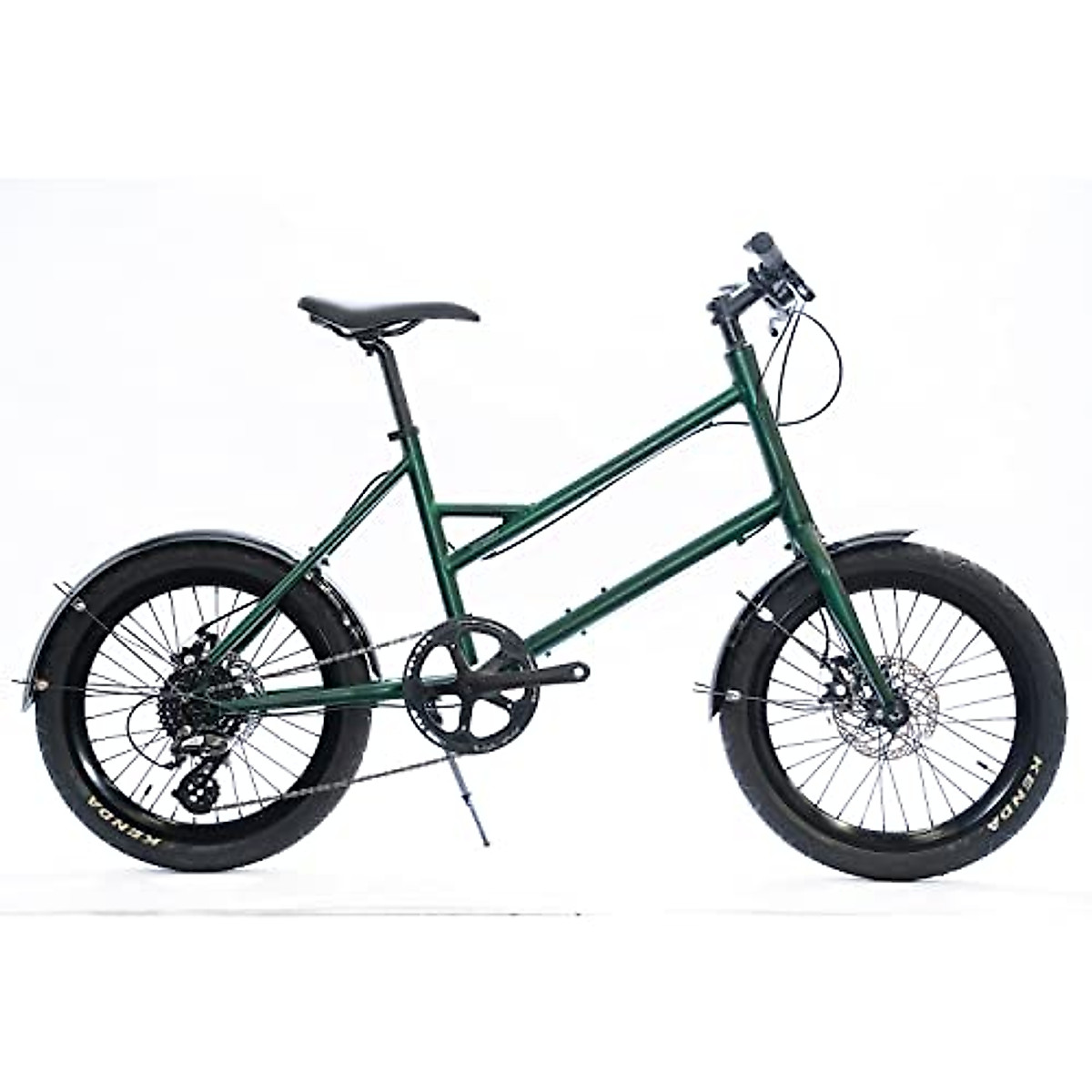 RITEWAY Bicycle Fender, Double Stay Cloth Bike Full Fender, Mud Flap, Front and Rear Set, for 20 Inches (ETRTO406/451), Width 2.4 inches (60 mm), Gloss Black