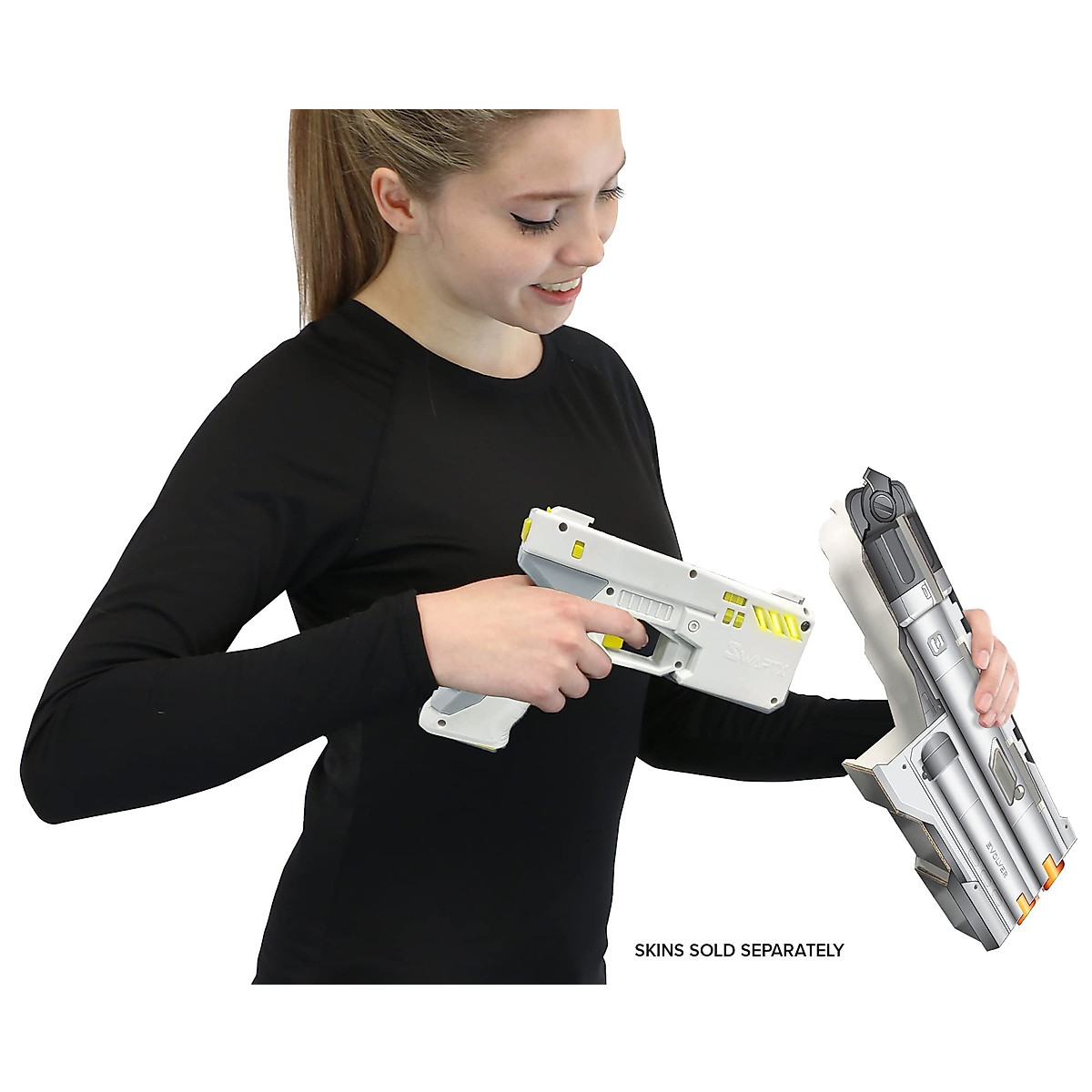 Evolver Laser Tag Gun with Headset Sensors | 2 Player Set | Backyard Royale Bundle | Swap Skins to Transform Your Blaster | The Only Swappable Skin Laser Tag System | Brought to You by Swaptx
