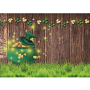Happy St Patrick's Day Photography Backdrops 5x3ft Vinyl Lucky Irish Shamrock Board Baby Shower Birthday Party Photo Background
