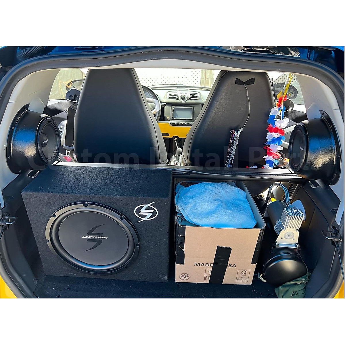 Custom Install Parts Pair of 6.5" Install Universal Angled Speaker Enclosures Boxes Pods Surface Mount