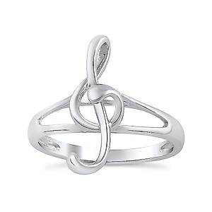 Sterling Silver Treble Clef "G CLEF" Music Symbol Ring (7)