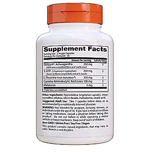 Doctor's Best Superior Sleep with Sensoril, Formula Contains Ashwagandha, 5-HTP, L-Theanine & GABA, 60 Count