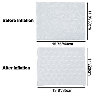 2 Rolls Air Cushion Film 985ft Length Each Roll, Total Length 1970ft, Size 15.7inch x 11.8inch, Air Pillow Bubble Bags Film, Air Cushion Machine Not Included