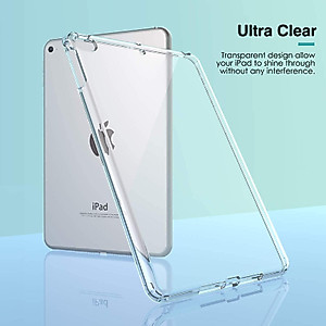 ORIbox Case for iPad 7th and iPad 8th and iPad 9th Gen [10.2 Inch] Clear,with 4 Corners Shockproof Protection, TPU Back Cover for iPad, Clear