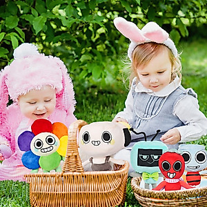 HUISHEDEA Dandy's World Plush, 9.8" Adorable Sunflower Plush Pillow Home Decors Birthday Valentines Gift for Fans and Kids