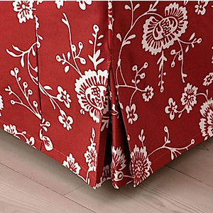 Sofa Cover Replacement That Fits IKEA Ektorp, 100% Cotton, Compatible Slipcover For Ikea Ektorp Sofa (Ottoman Cover, Virestad Red/White)