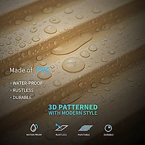 Art3d Slat Wall Panel, 3D Fluted Textured Panel 12-Tile 19.7 x 19.7in. - Oak