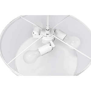 Firefly Home & Kids Lighting Jungle Animals Semi Flush Mount Light Fixture 3-Light, Fabric Shade with Acrylic Diffuser, 16" W x 13" H, Nursery Room, Children's Bedroom, Kids Bedroom, Playroom