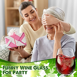 Mimorou 2 Pieces Hummingbird Stemless Wine Glass 17 oz Hummingbird Themed Gifts for Christmas, Valentine's Day, Birthdays, Anniversaries, Retirement, Mother's Day, Father's Day