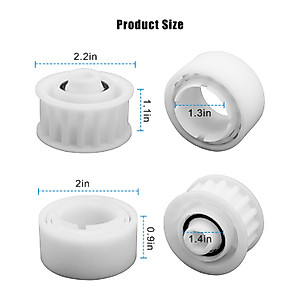 TIKSCIENCE Guide Wheels 4 Pack with 2 Pully Gears Replace 3884997-R6 Fit for Maytronics Nautilus CC Plus M400 M500 DLX 4 DLX 5 Premier Pool Cleaner