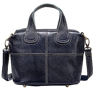 Top Grain Leather Hand Bag for Women, Classic Small Crossbody Shoulder Bag Purse, Ladies Small Tote Bags with Removable Strap