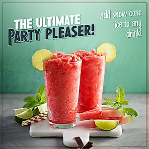 Nostalgia Retro Table-Top Snow Cone Maker, Makes 20 Icy Treats, Shaved Ice Machine Includes 2 Reusable Plastic Cups & Ice Scoop, Retro Red