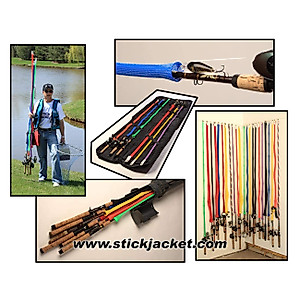 RITE-HITE Orin Briant Stick Jacket Fishing Rod Covers - Ltd Casting Stick Jacket, Comes in a Variety of Colors; Keeps Your Rod Safe and Tangle Free (Contusion)