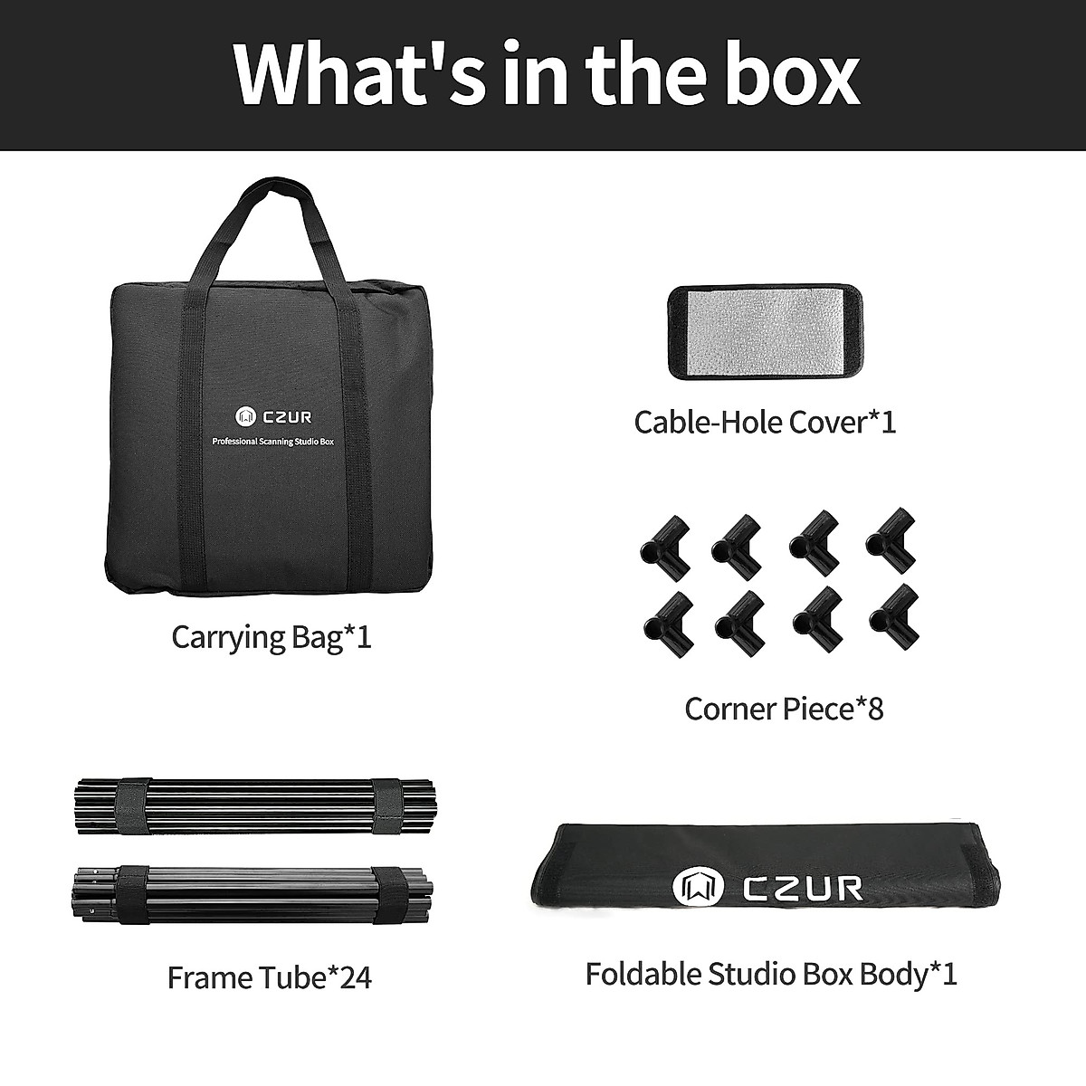 CZUR ET24 Pro Book Scanner and Portable Studio Box Bundle