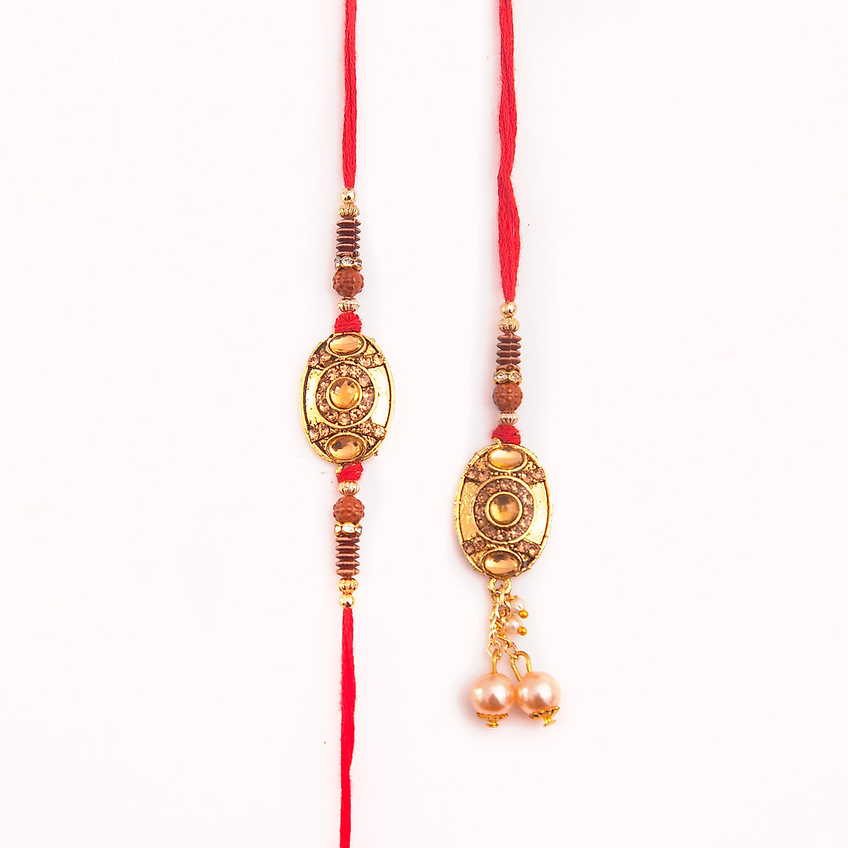 Rakhi for Brother and Bhabhi, Lumba Bhai Bhabhi Rakhi Set, Rakhi Set for Brother Sister Raksha Bandhan Rakhi Gift Set for Bhaiya Bhabhi, Traditional Indian Rakshabandhan Gifts for Brother Sister
