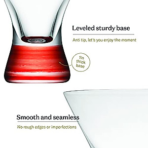 Colored Martini Glasses Set of 6 - 8 Oz Colored Margarita Glasses, Colorful Martini Glasses European Cocktail Glasses, Stemless Martini Glasses, Coupe Glasses, Dishwasher Safe, Glass Cups for Party