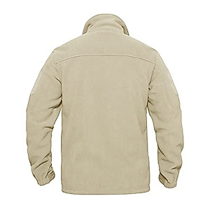 CRYSULLY Men's Winter Warm Jacket Snow Outswear Coat Fleece Lining Hiking Skiing Beige